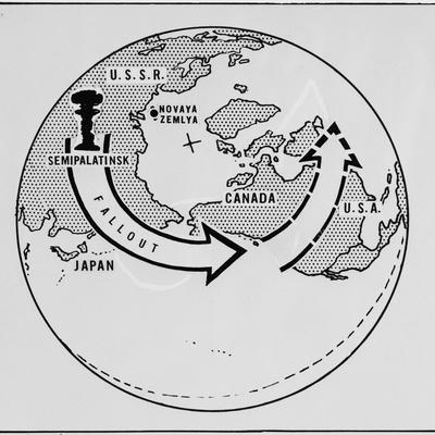 'Diagram of Fallout from Nuclear Explosion' Photographic Print ...