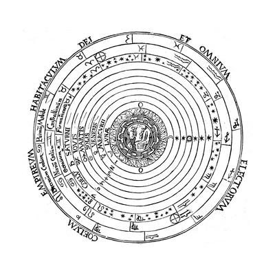 'Diagram Showing Geocentric System of Universe, 1539' Giclee Print ...