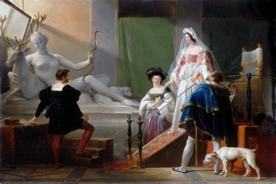 'Diane De Poitiers Visiting Jean Goujon' Giclee Print - Alexandre ...
