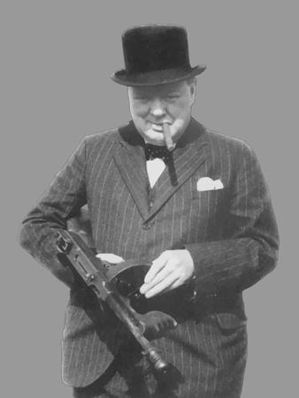 'Digitally Restored Vector Photo of Sir Winston Churchill with a Tommy ...