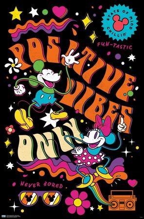'Disney Mickey Mouse - Positive Vibes' Prints - Trends International ...