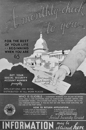 'Display of Early Social Security Information Poster' Giclee Print ...