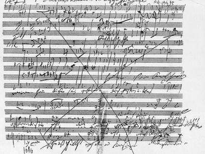 'Display of Musical Score by Ludwig Beethoven' Photographic Print ...