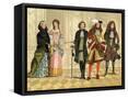 Distinguished People around 1680, Based on an Image of the Castle of ...