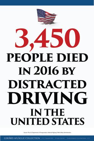 'Distracted Driving Death Statistics (USA)' Prints - Gerard Aflague ...