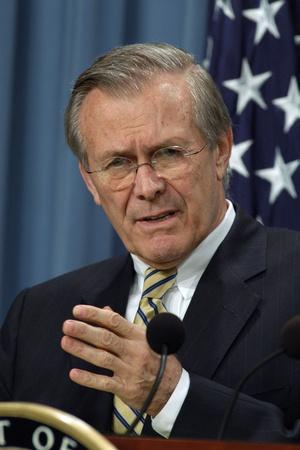 'Donald Rumsfeld in Press Briefing About Operation Iraqi Freedom, Apr ...