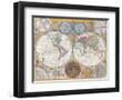 'Double Hemisphere Wall Map of the World by Samuel Dunn' Giclee Print ...