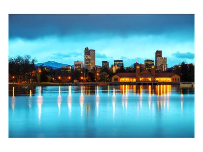 'Downtown Denver Colorado Dusk' Print | AllPosters.com