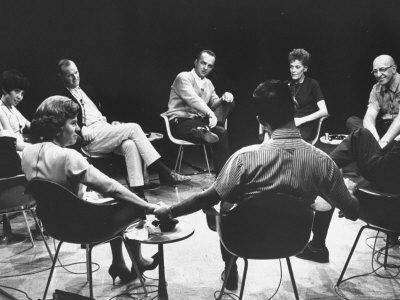 'Dr. Carl Rogers During Group Therapy Session' Premium Photographic ...