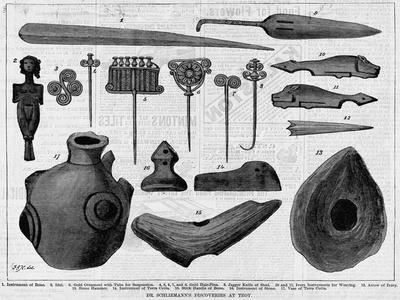 'Dr. Heinrich Schliemann's Discoveries at Troy' Giclee Print ...