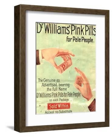'Dr Williams Pin Pills Medical Medicine, UK, 1890' Giclee Print ...