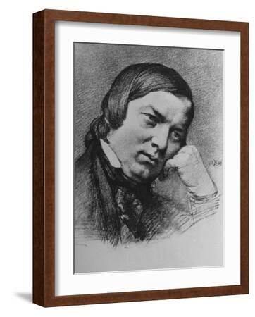 'Drawing by Bendemann Dated 1859 of German Composer Robert Schumann ...