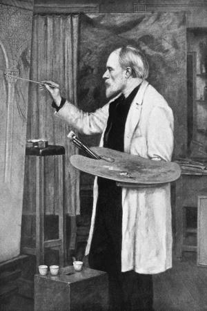 'Drawing Depicting English Artist Sir Edward Caley Burne Jones at Work ...