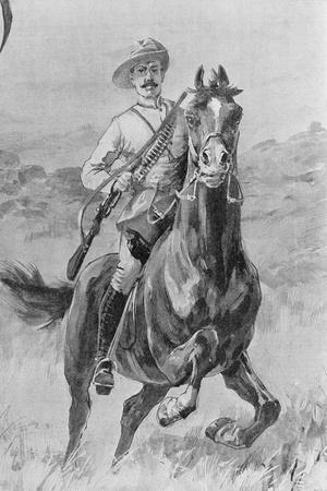 'Drawing of Sir Leander Starr Jameson Riding Terrain' Giclee Print ...