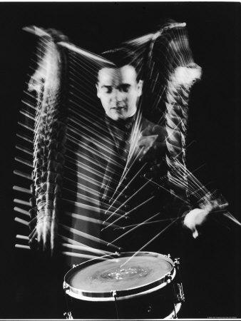 'Drummer Gene Krupa Performing at Gjon Mili's Studio' Premium ...