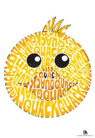 'Duck Quack Text Poster' Prints | AllPosters.com