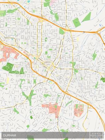 'Durham, United States of America Map' Posters | AllPosters.com