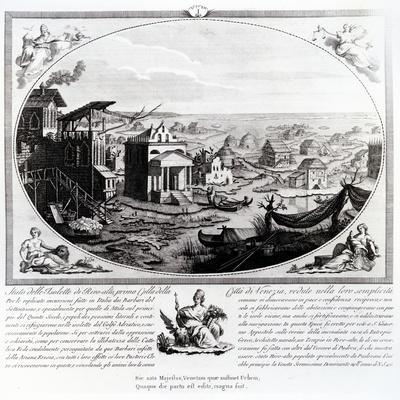 'Early Settlement of Venice (Engraving) (Also See 316845)' Giclee Print ...