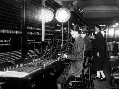 'Early Telephone Switchboard Utilizing 100 Lines and 500 Extensions ...