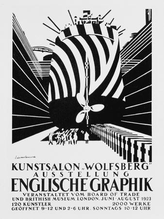 German Poster for an Exhibition of English Graphics for the Board of ...