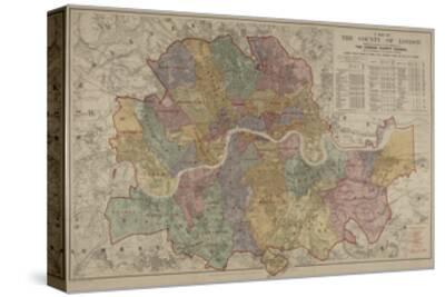 'Sketch Map Of the London Postal District' Giclee Print - Edward Stanford | AllPosters.com