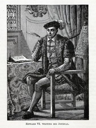 Edward VI writing his Journal, 1882 Giclee Print | AllPosters.com