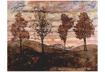 'Egon Schiele (Four Trees) Art Poster Print' Prints | AllPosters.com