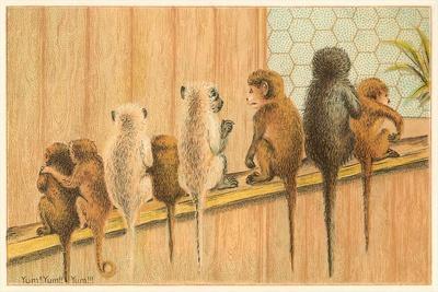 'Eight Monkeys, Yum' Art | AllPosters.com