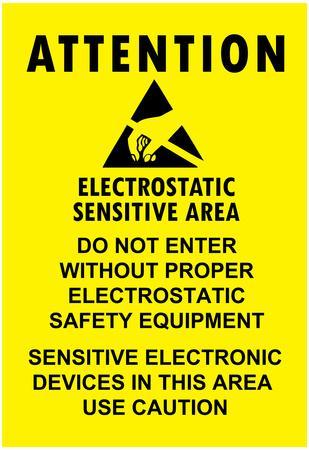 'Electrostatic Sensitive Area ESD Warning Sign Poster Print' Posters ...