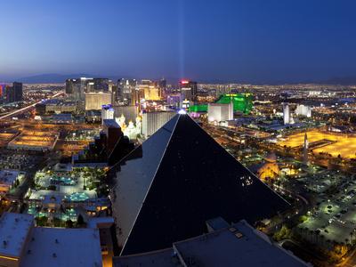 'Elevated View of Casinos on the Strip, Las Vegas, Nevada, USA' Photographic Print - Gavin ...