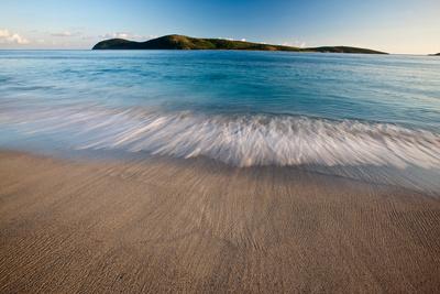 'Elevated View of Surf on Beach at Sunset, Culebra Island, Puerto Rico ...