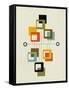 Mid Century Floating Square Shapes - Eline Isaksen | AllPosters.com