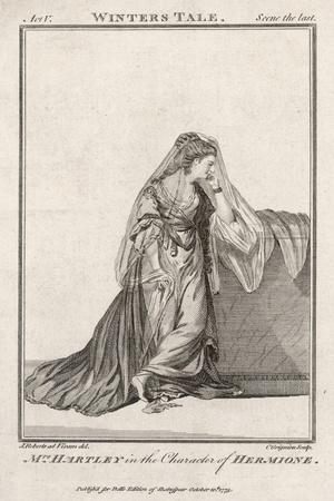 'Elizabeth Hartley, Actress, as Hermione in Shakespeare's 'A Winter's ...