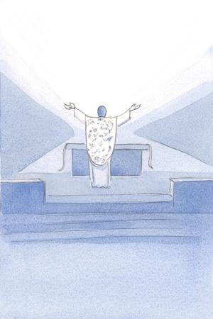 I Saw Christ, after the Consecration. He Stood before the Altar, Hands ...