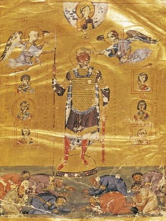 'Emperor Basil II, Miniature from a Psalter Page, Greek Manuscript ...