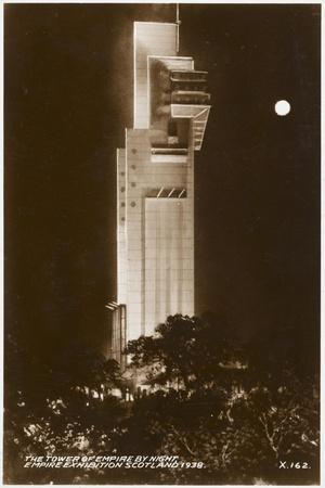 Empire Exhibition Scotland - Tait Tower by Moonlight Photographic Print ...