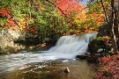 Wadsworth Falls during Autumn Photographic Print - enfig | AllPosters.com