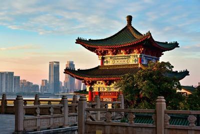 View of Nanchang City from the Pavilion of Prince Teng. Nanchang ...