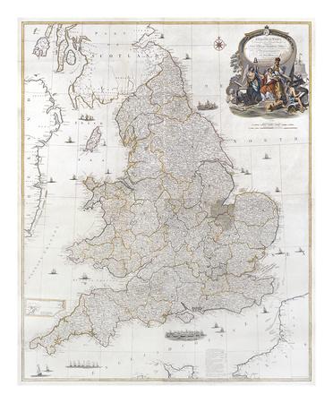 'England and Wales, Drawn From the Most Accurate Surveys, 1780' Premium ...
