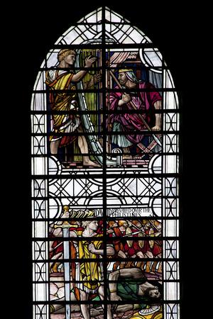 'England, Salisbury, Salisbury Cathedral, Stained Glass Window, King ...