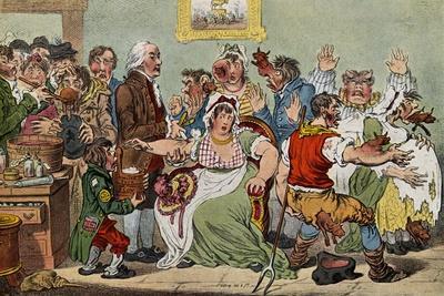 'English Cartoon Depicting People with Cow Pox' Giclee Print ...