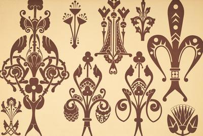 Vintage Victorian Textile Pattern Design Giclee Print - English ...