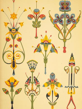 'Vintage Victorian Textile Pattern Design' Giclee Print - English ...