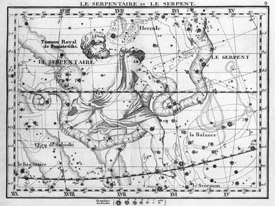 'Engraving of Constellation Serpens' Giclee Print | AllPosters.com