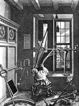 'Engraving of Ole Roemer Using His Meridian Circle' Giclee Print ...