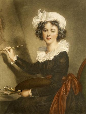 'Engraving Reproducing Marie Elisabeth Louise Vigee Le Brun (Or Vigee ...