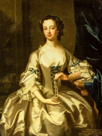 Portrait of Mary Rand by a Draped Curtain Giclee Print - Enoch Seeman ...