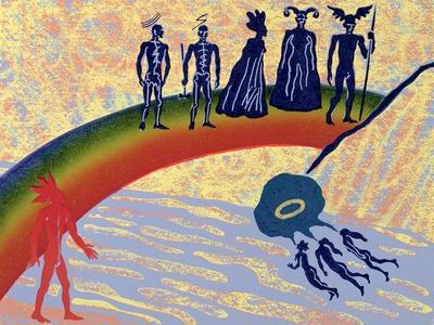 'Entry into Valhalla, Gods Cross the Rainbow Bridge to Fortress ...