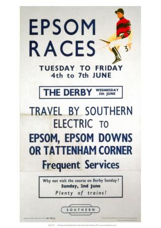 'Epsom Races, BR, c.1957' Giclee Print | AllPosters.com