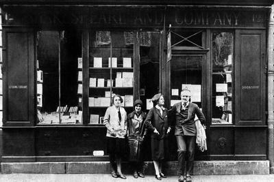 'Ernest Hemingway and Sylvia Beach Infront of the 'Shakespeare and ...